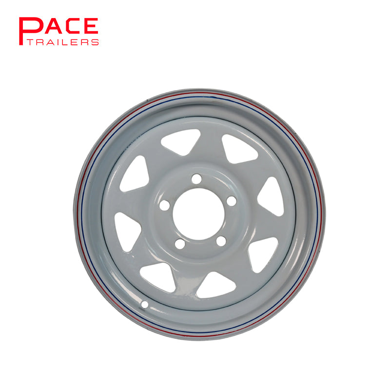 14x6" HT White Sunraysia Rim — Pace Trailers Pty Ltd