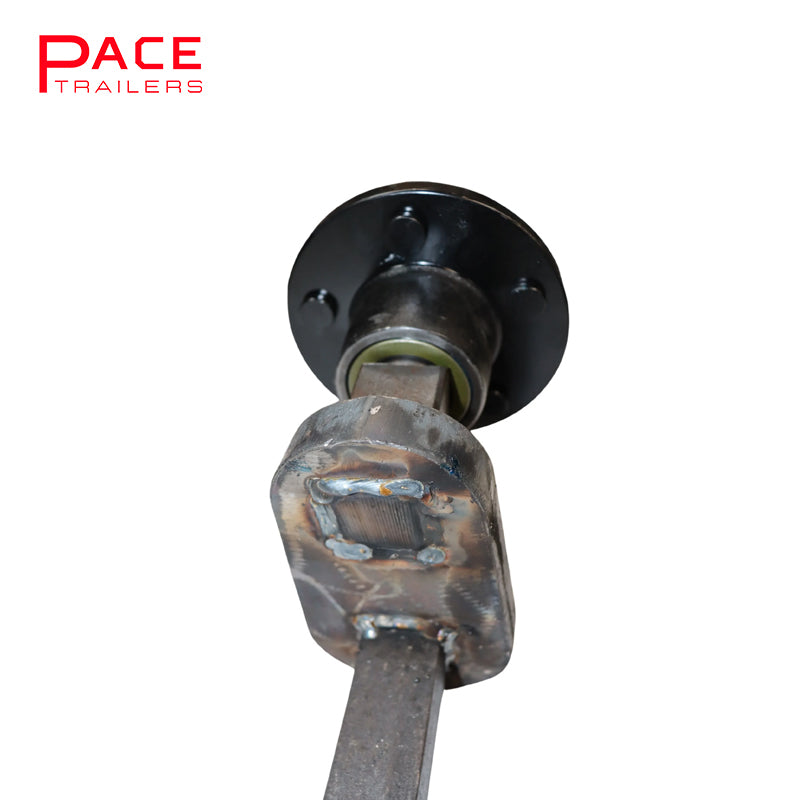 40mm Square Drop Axle with hubs (3" drop) — Pace Trailers Pty Ltd